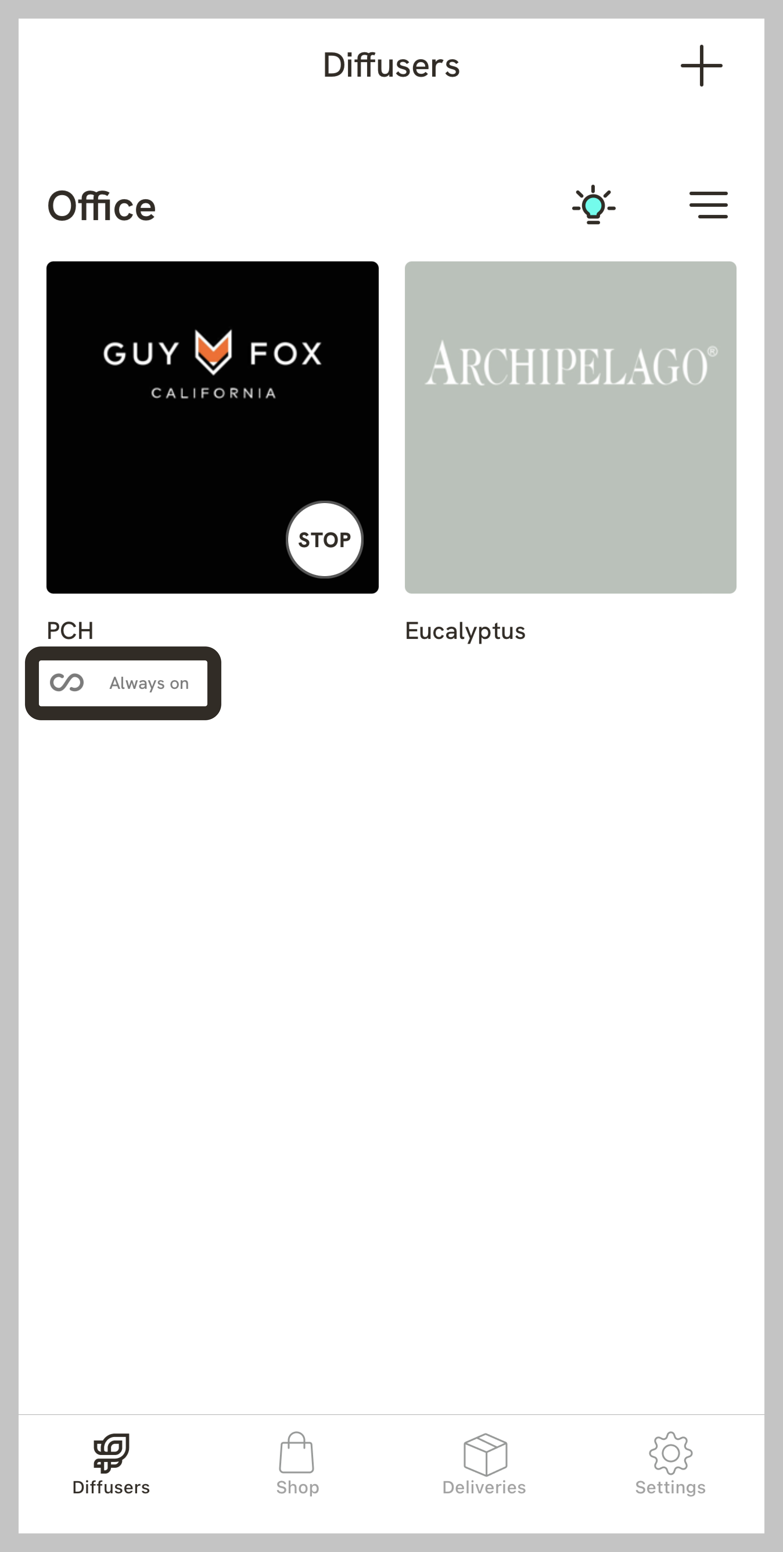 Always on | Smart Wall Diffuser | Support