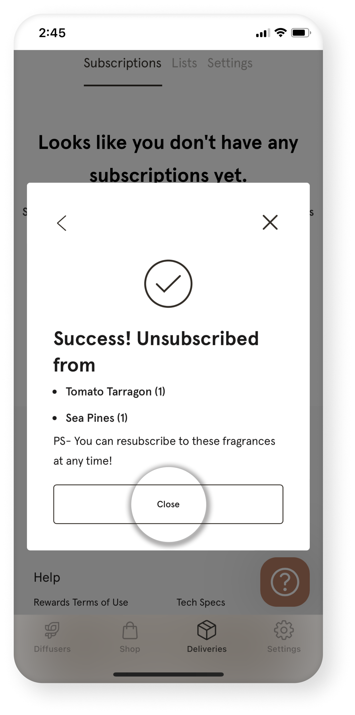 Unsubscribe from your fragrance | Account and Subscription Management ...